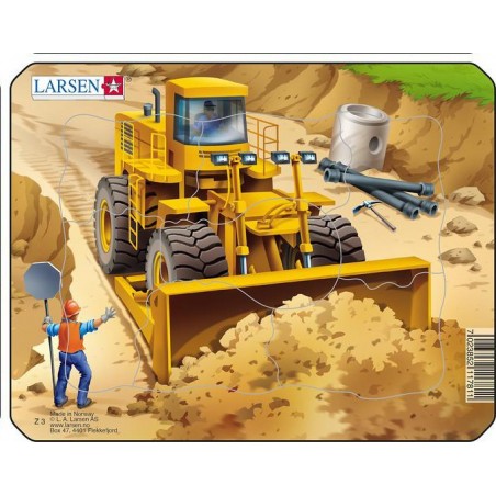 Bulldozer - Puzzle Larsen - 7 pièces - Larsen LRSZ3.4